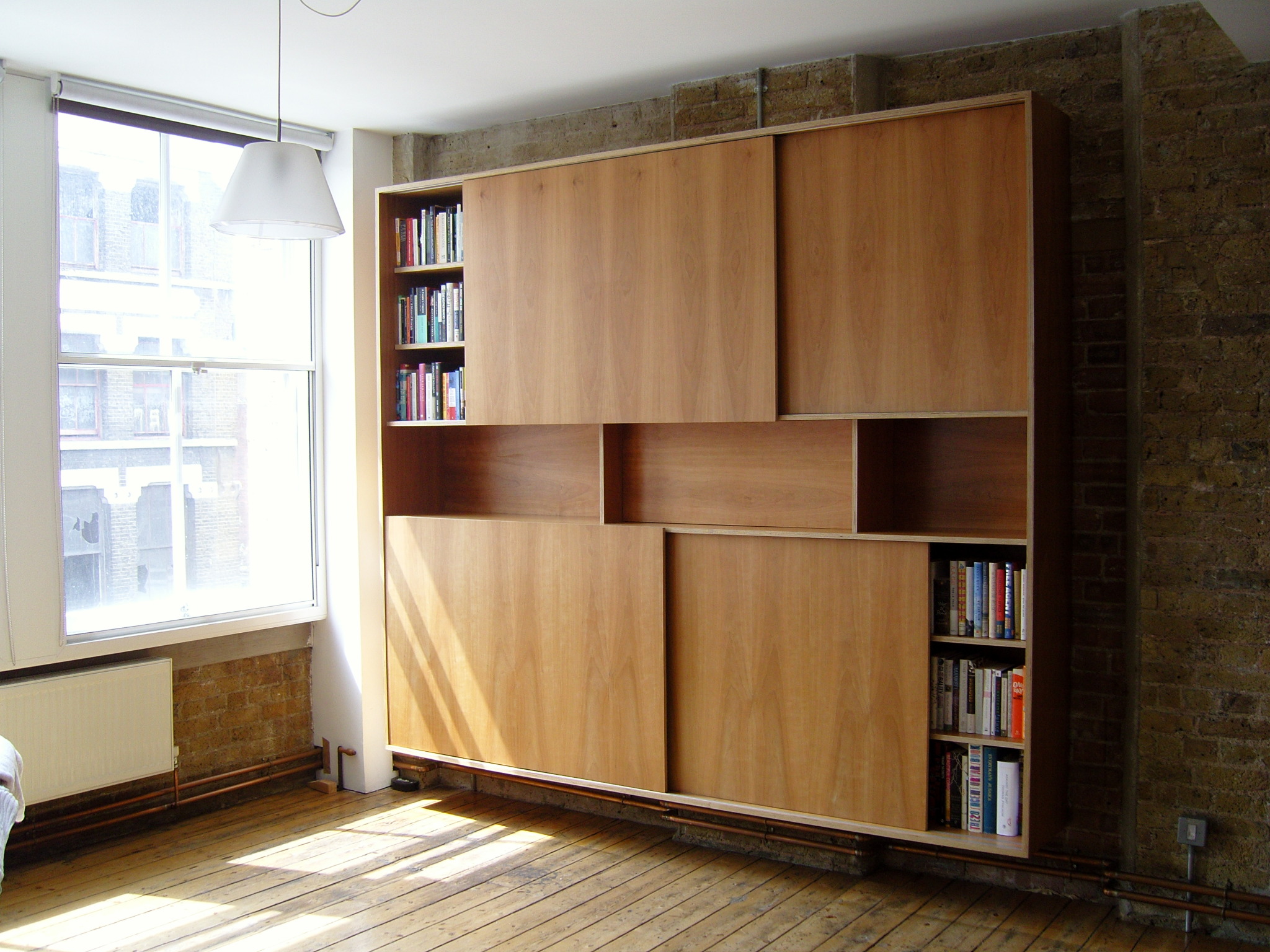 Bookcase with sliding doors - StonerMakes
