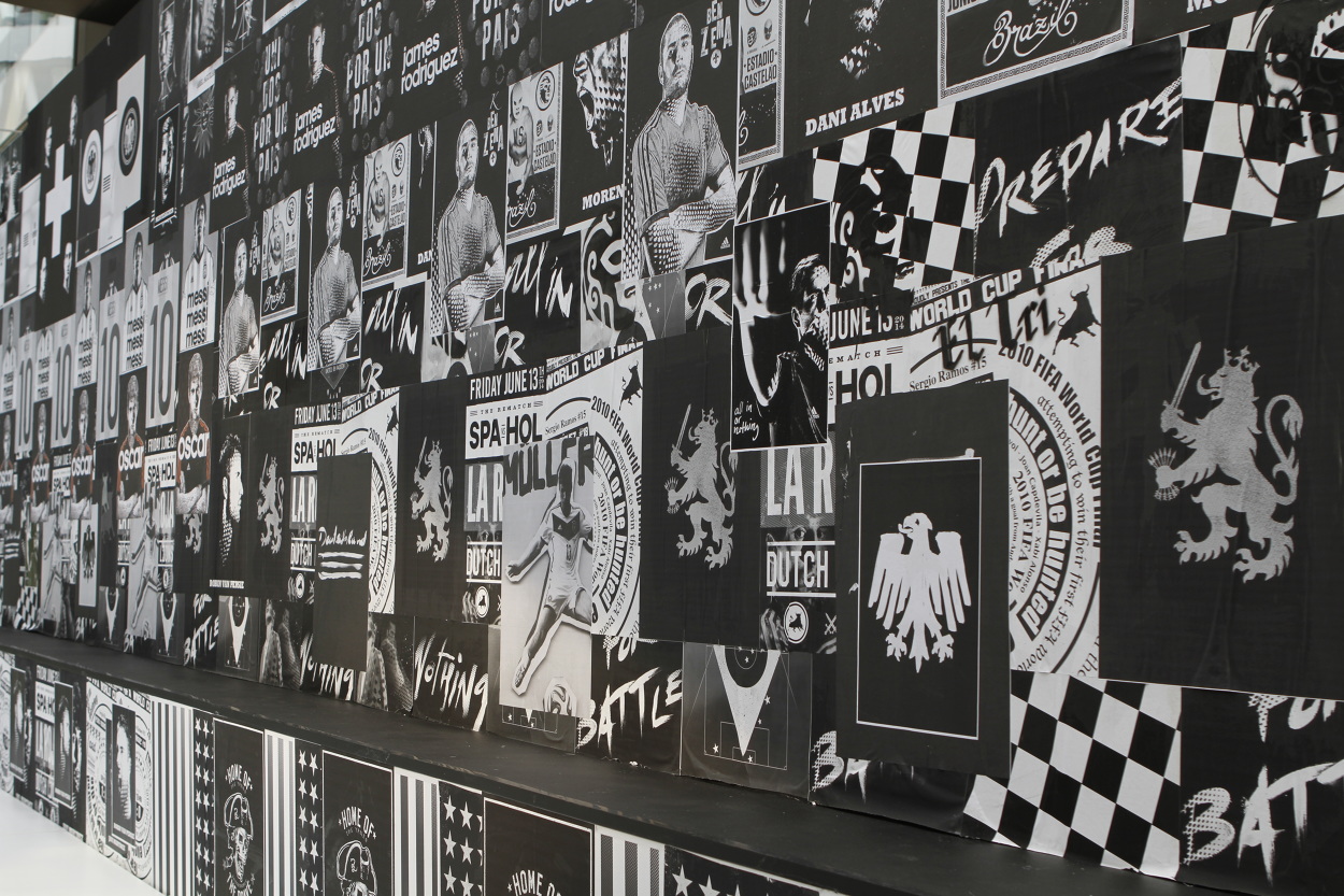 adidas HQ World Cup poster battle wall - Damien Webb