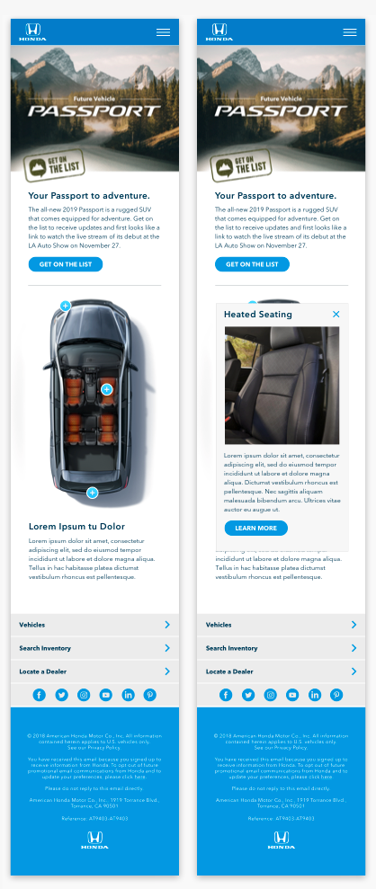 Honda HTML Email Template and Design System - Todd Rutherford