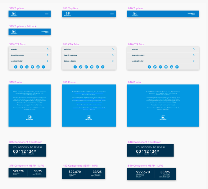 Honda HTML Email Template and Design System - Todd Rutherford