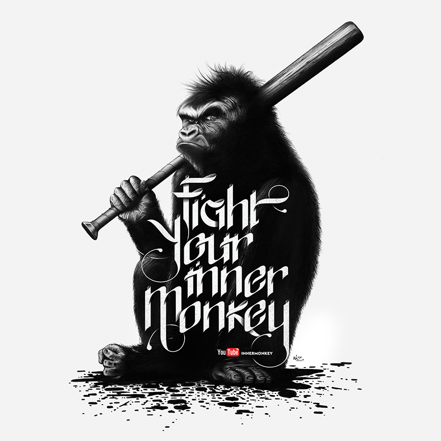 MONKEYS - www.luizrisi/art.com