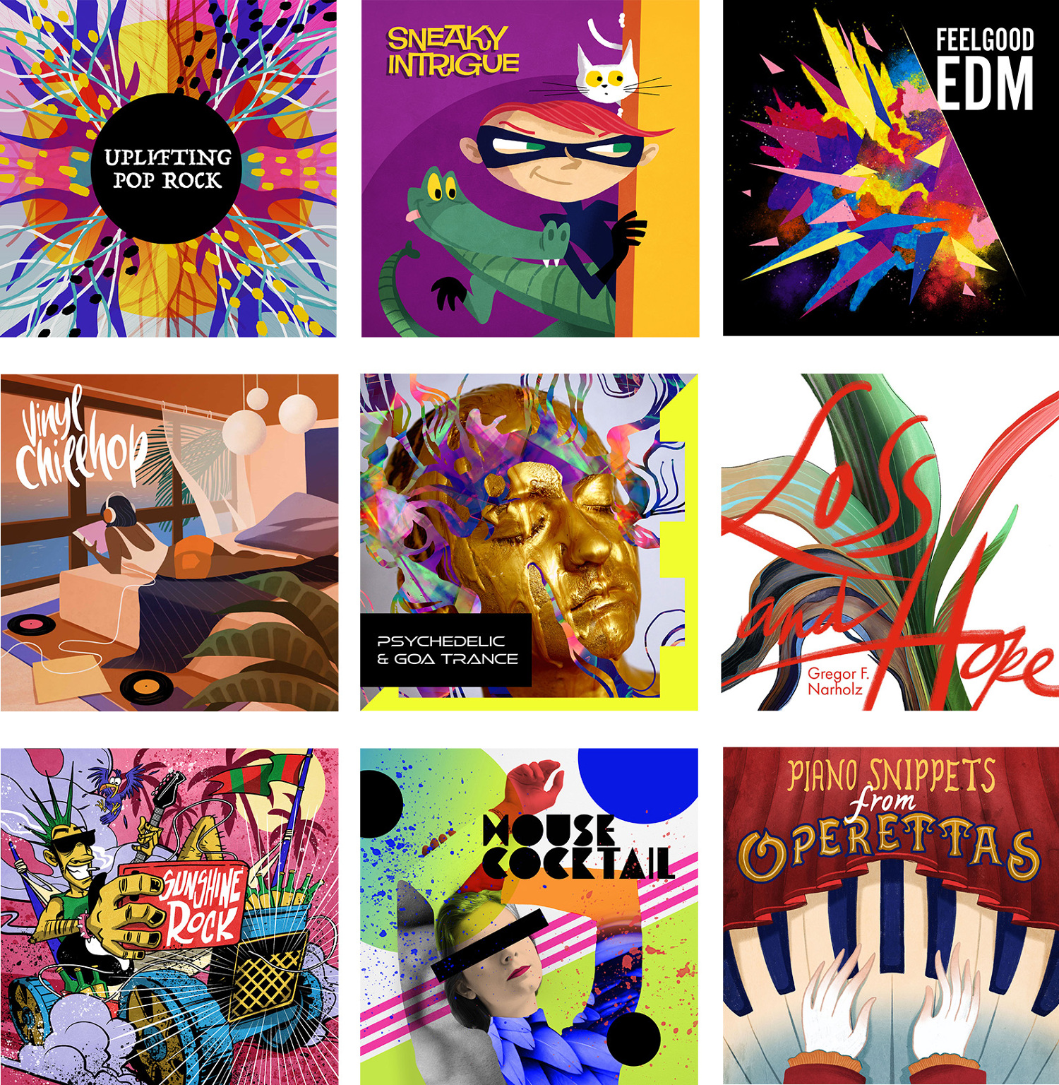 SONOTON / MUSIC COVERS - Roberta Maddalena Bireau - illustration studio