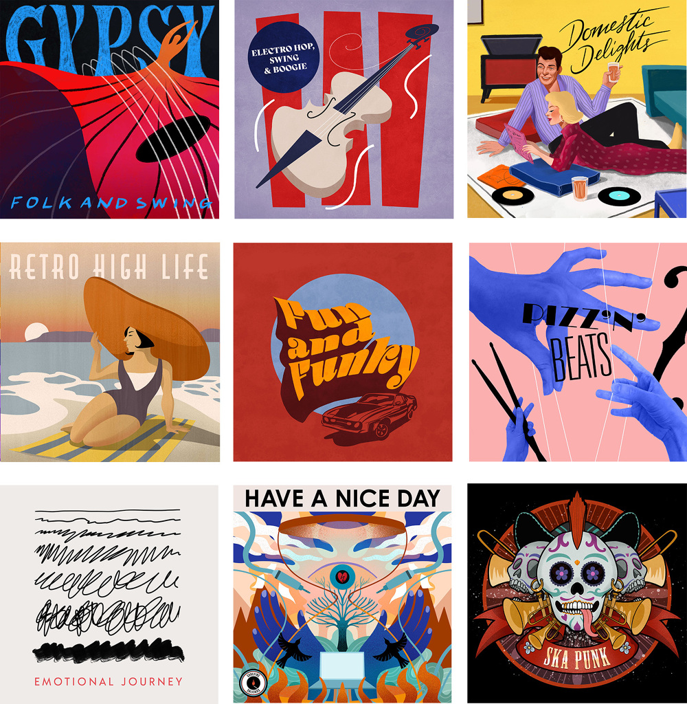 SONOTON / MUSIC COVERS - Roberta Maddalena Bireau - illustration studio