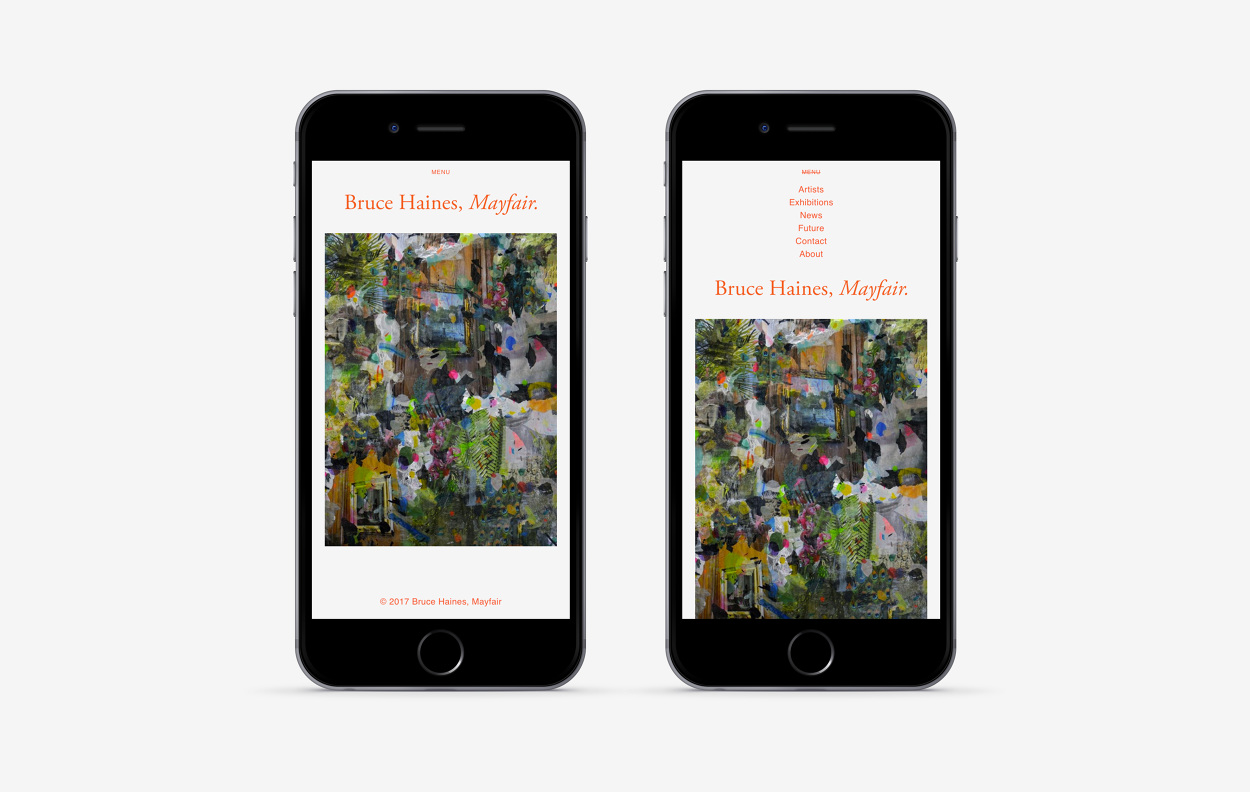 Bruce Haines, Mayfair - javier esteban — creative direction