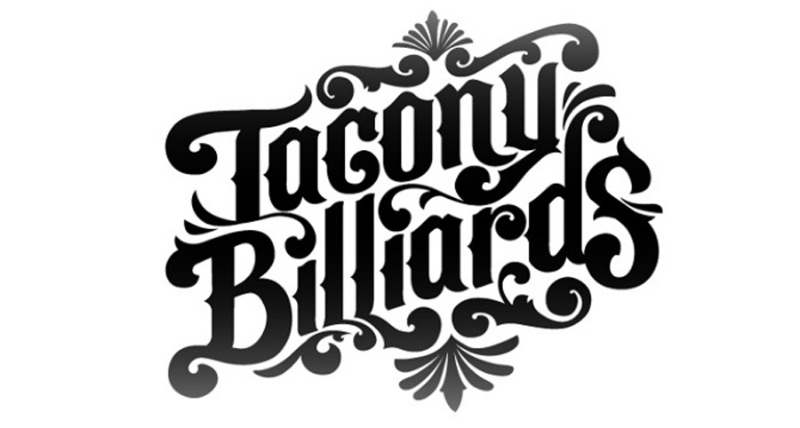 Billiards Light Old World Lettering