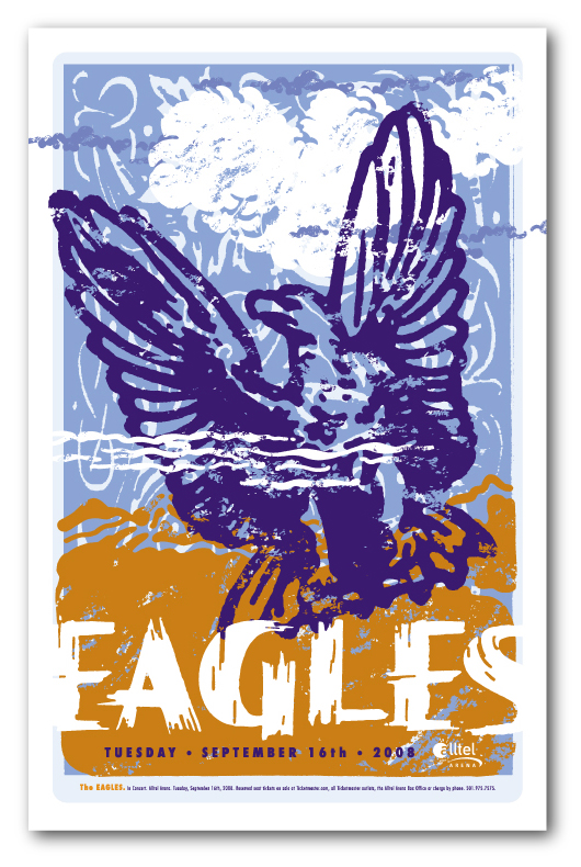 Eagles Concert Poster - J Burwell Mixon Design