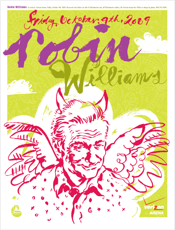 Robin Williams Poster - J Burwell Mixon Design