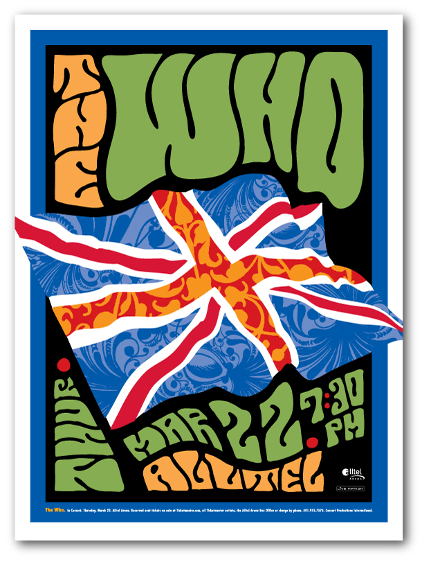 The Who Concert Poster - J Burwell Mixon Design