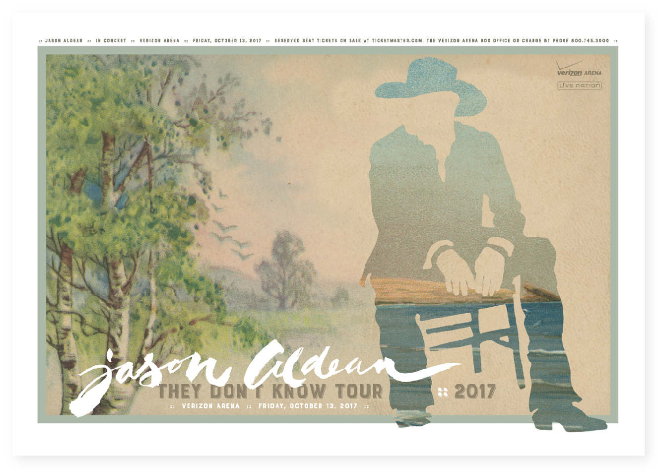 Jason Aldean Poster | 2017 - J Burwell Mixon Design