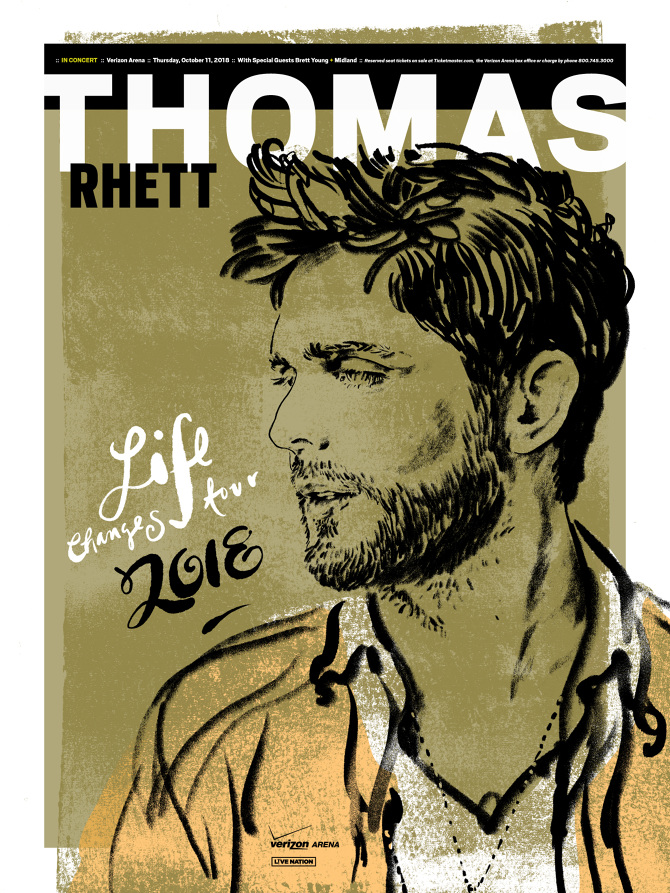 Thomas Rhett Poster - J Burwell Mixon Design