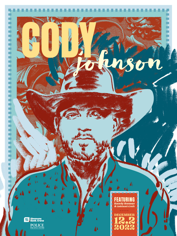 Cody Johnson Poster | 2022 - J Burwell Mixon Design