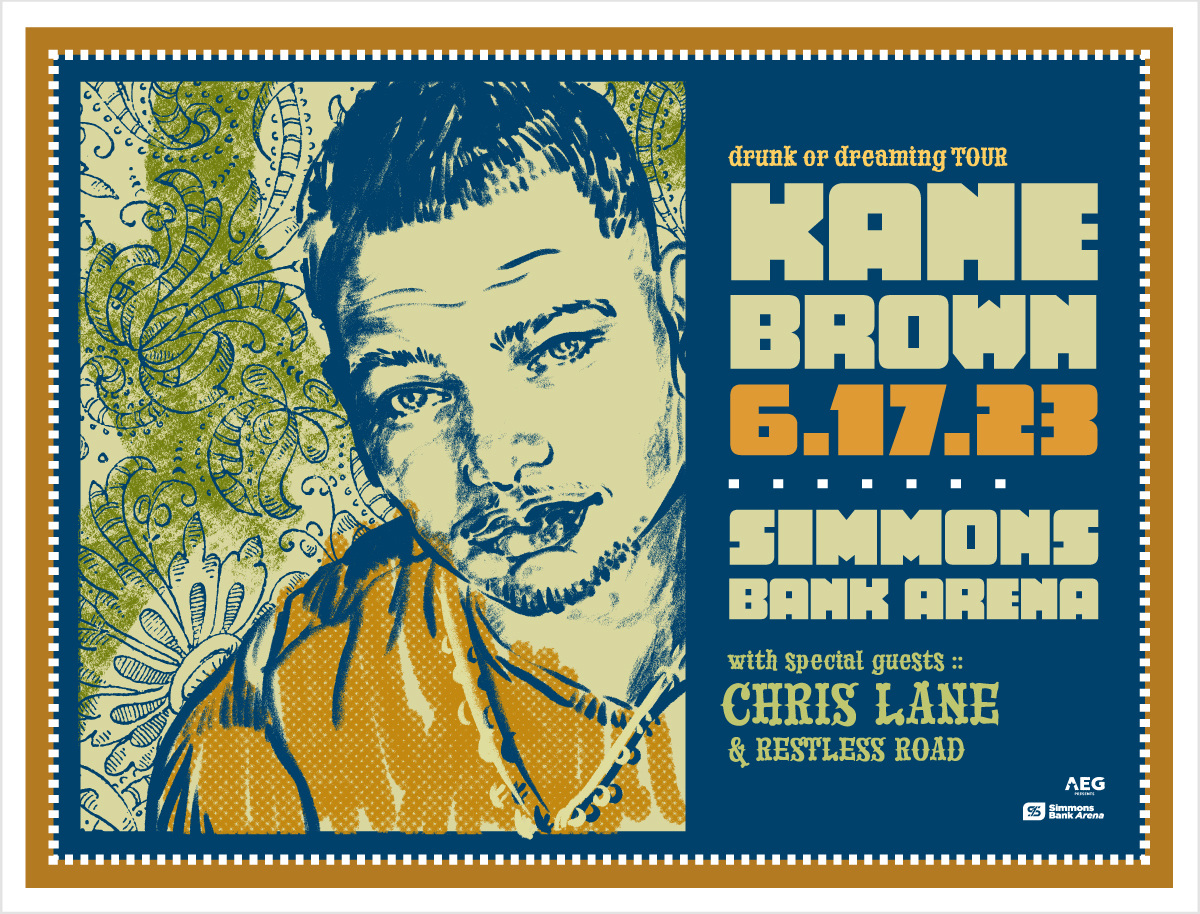Kane Brown Poster | 2023 - J Burwell Mixon Design