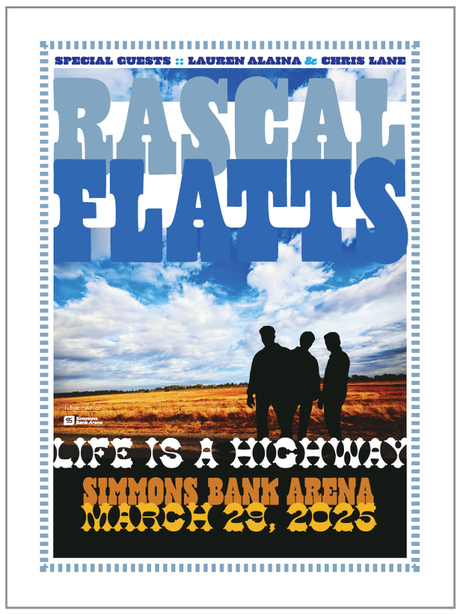 Rascal Flatts Poster | 2025 - J Burwell Mixon Design