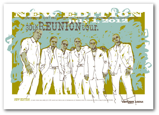 New Edition Concert Poster - J Burwell Mixon Design