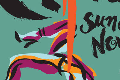 Pink Concert Poster - J Burwell Mixon Design