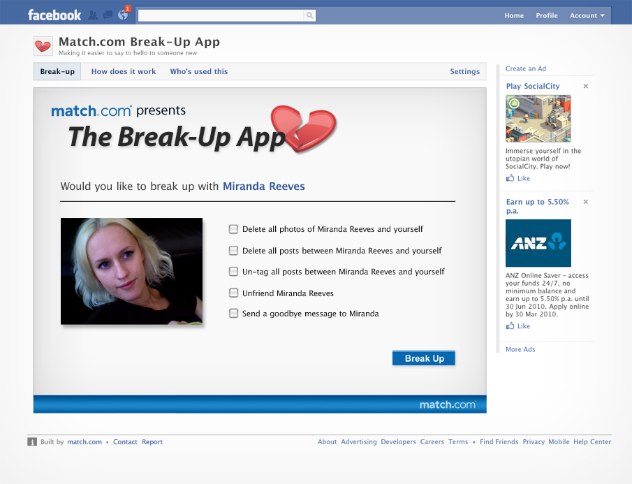 The Facebook Break-Up App - nathan t ross | art director