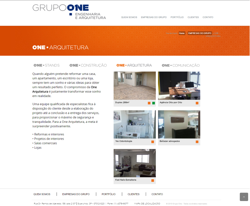 Grupo ONE - Portfólio