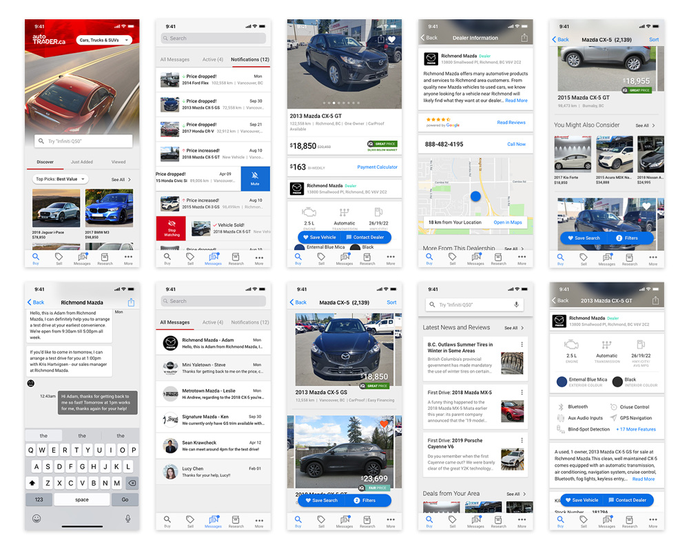 autoTRADER.ca App - MYUNIVERSEISYOURS | Works by Andrew Wu, UI/UX ...