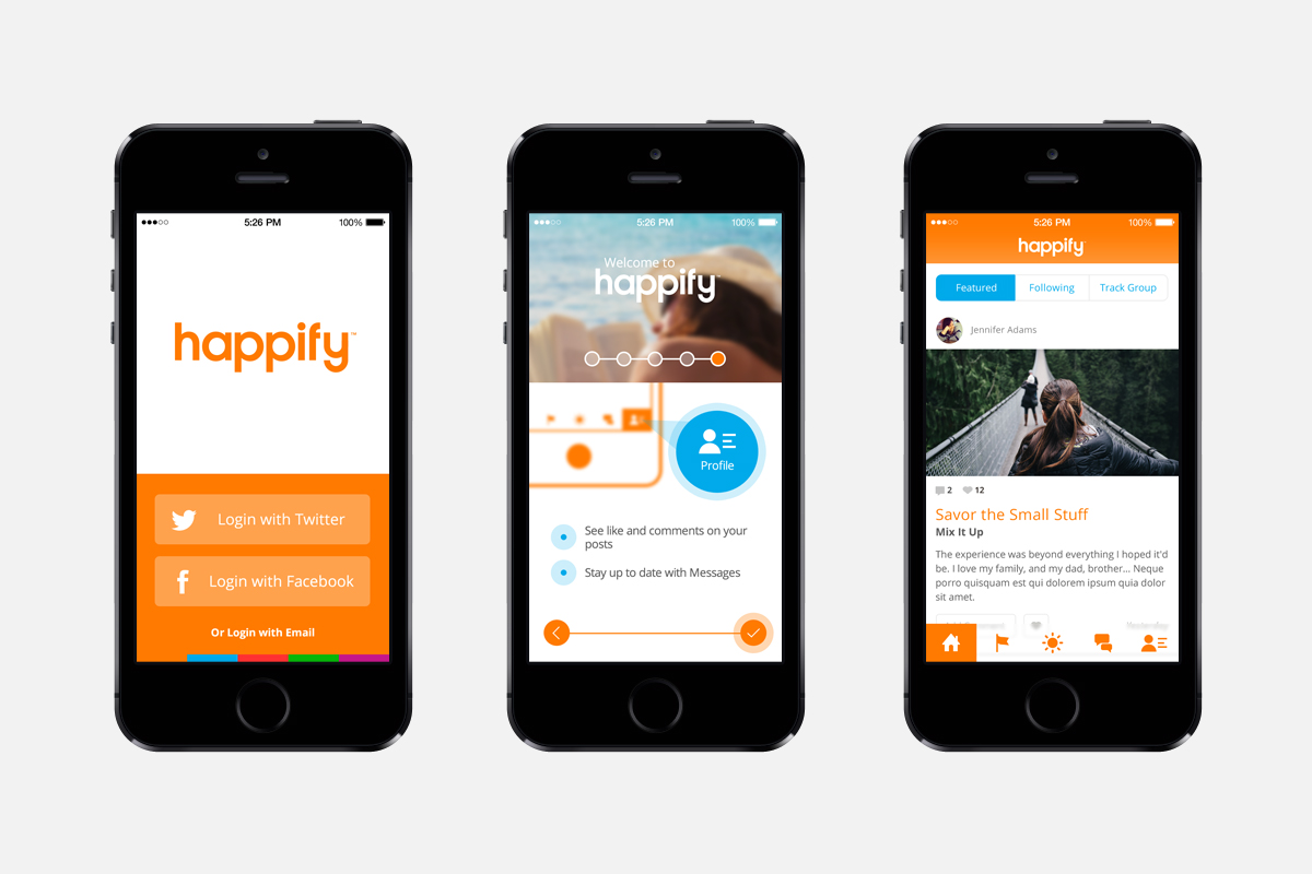 Happify Mobile App - Kyle White | Art Director Based in New York City