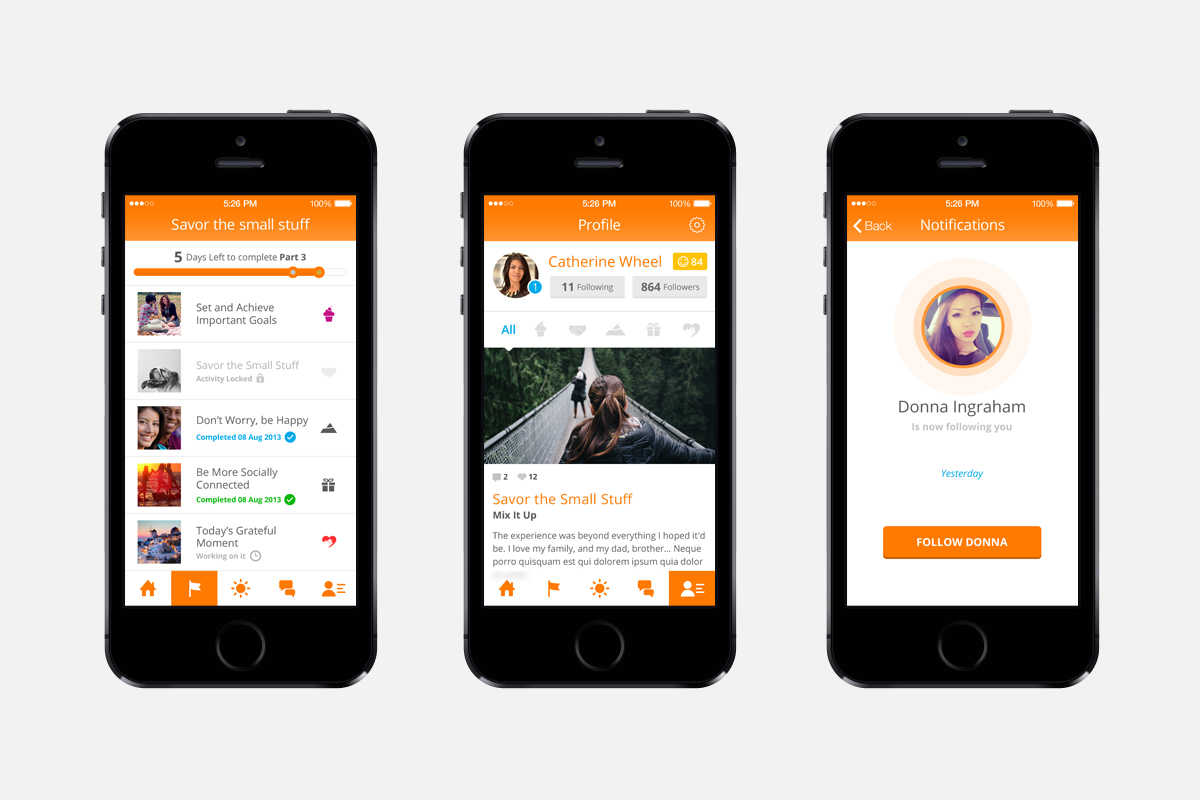 Happify Mobile App - Kyle White | Art Director Based in New York City