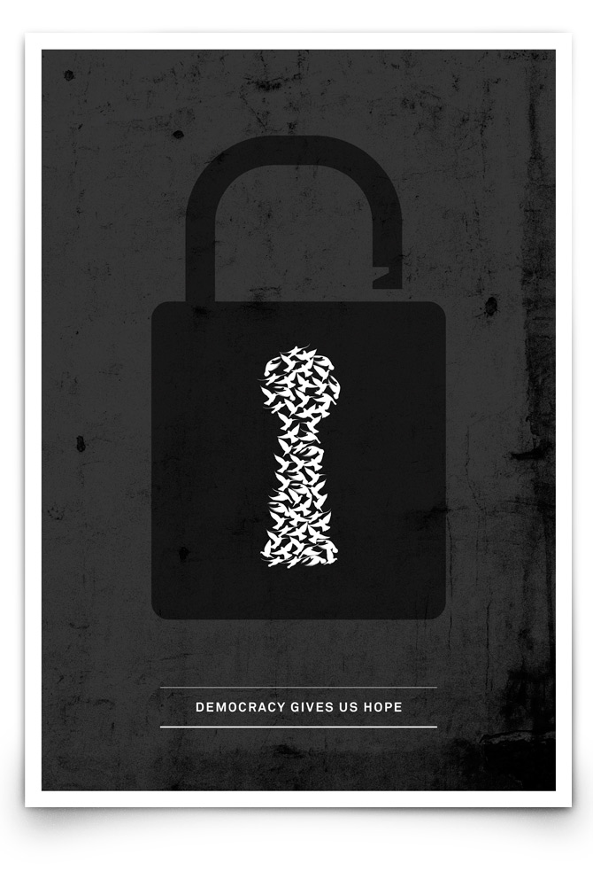 Democracy Posters - Howdy from Mustard - The Glasgow based graphic designer