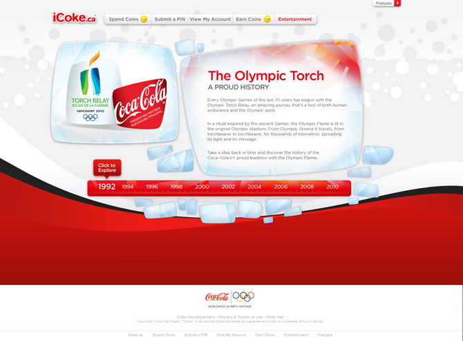 Coca Cola Olympic Torch Timeline - Stephen DeMarsh - Art Director ...