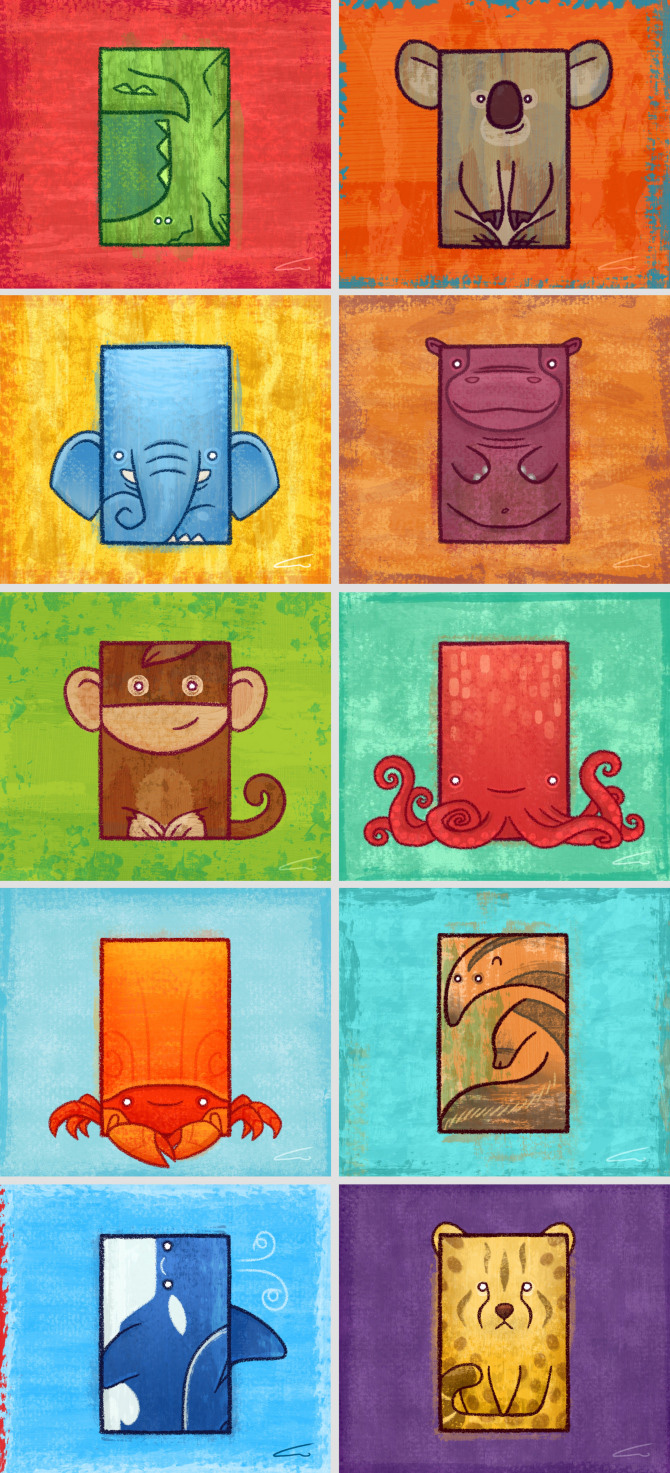 Square Animals - Ron Nadel