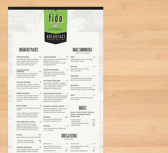 Fido Menu - yk