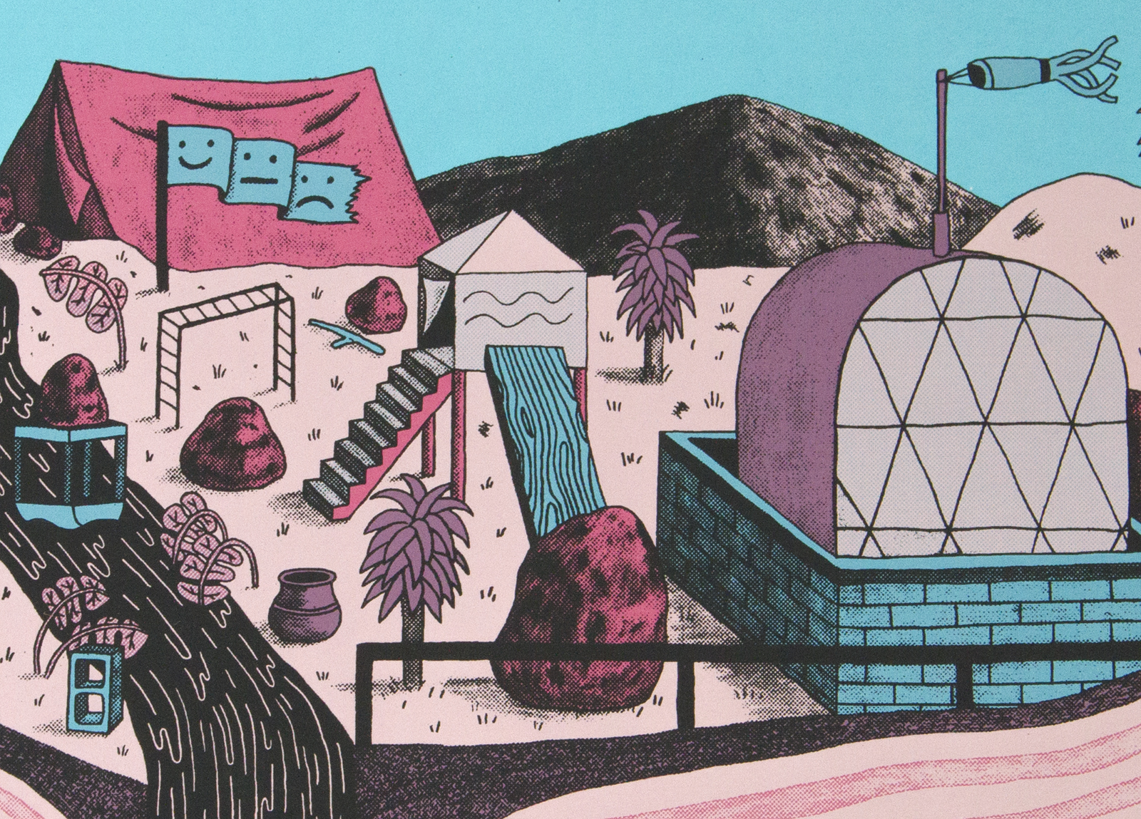Settlement Silkscreen Print - Paul Windle