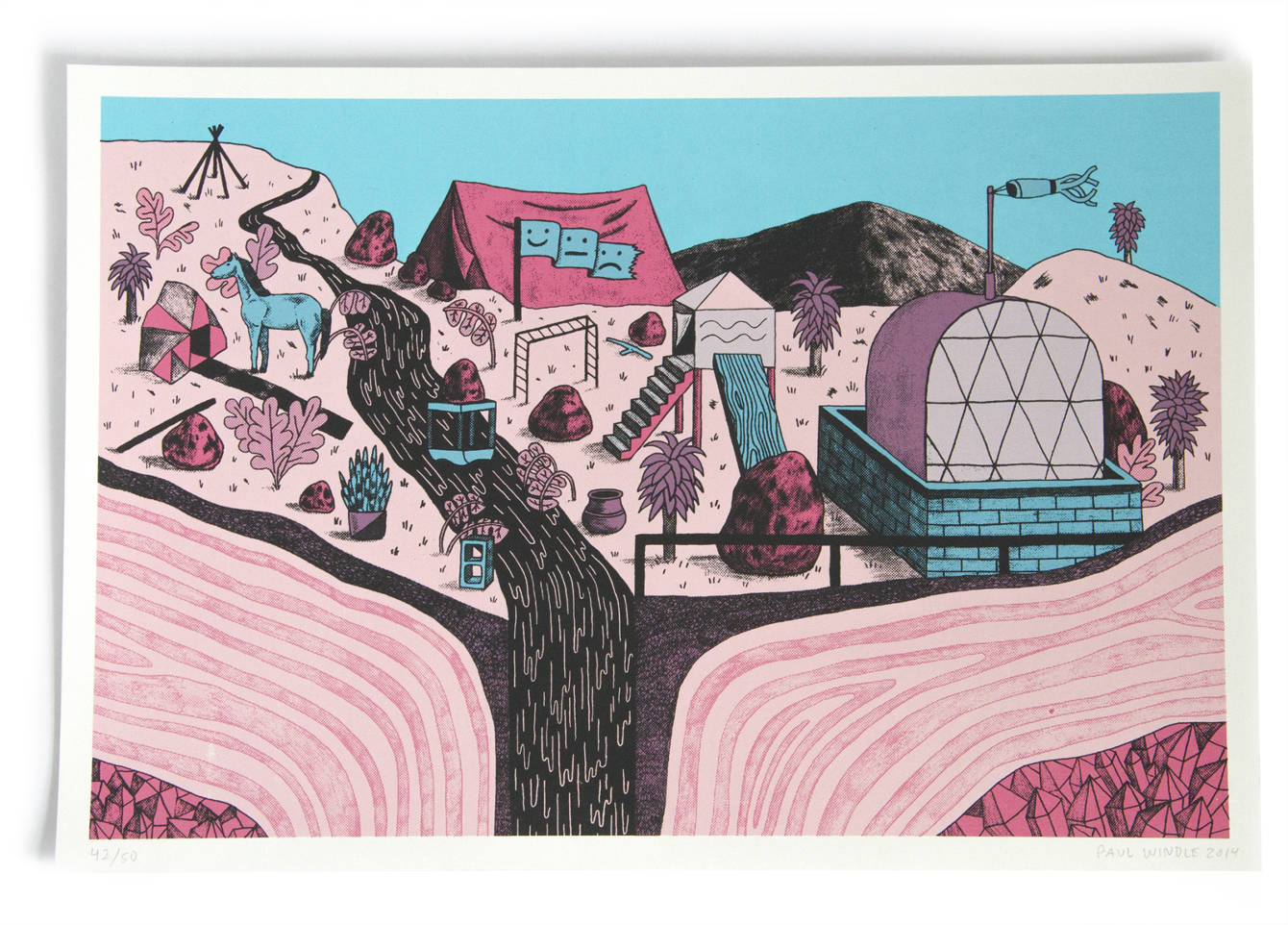 Settlement Silkscreen Print - Paul Windle