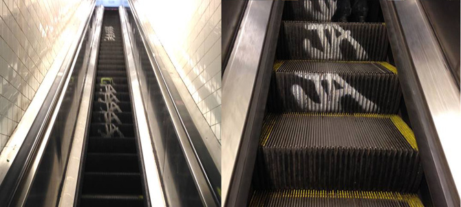 visual poetry writer : graffiti on stairs(2014) - seo.hyo