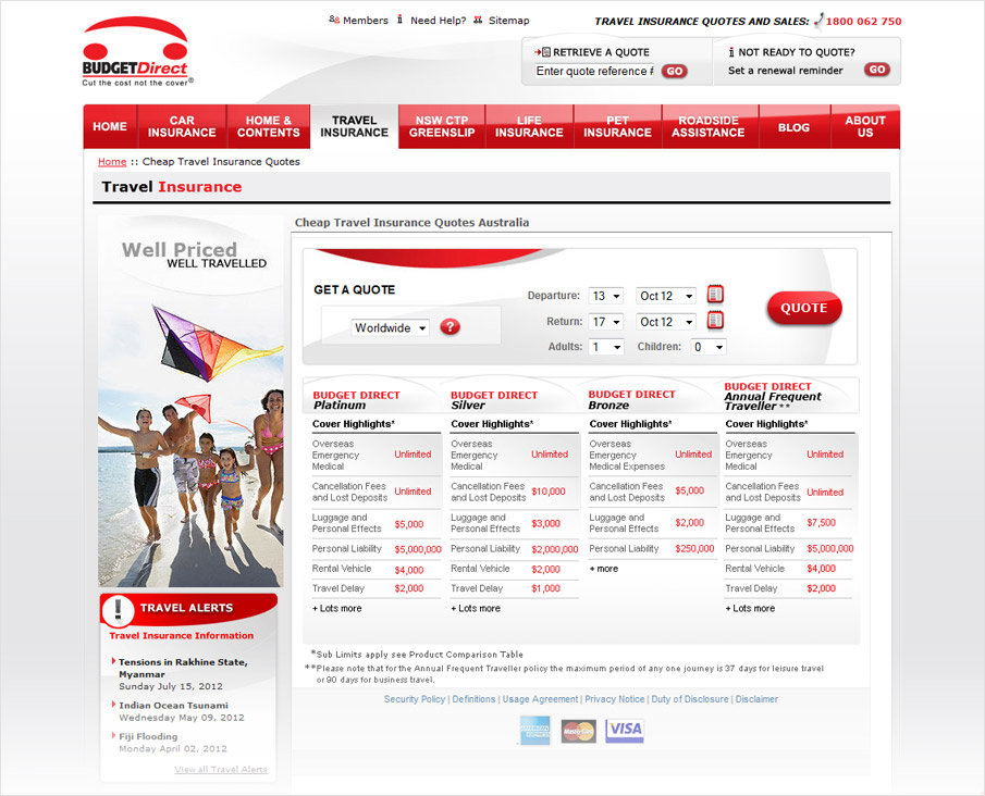 Budget Direct website design and icons - Selected works of graphic ...