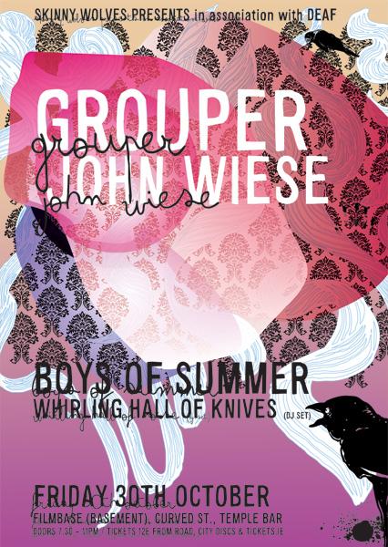 Grouper / John Wiese Poster - Jamie Farrell 2012 (Select work)