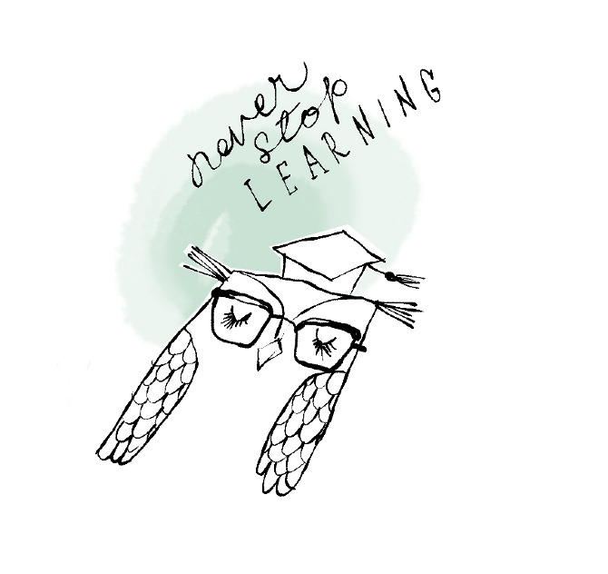 never stop learning - owlikki / illustration & design