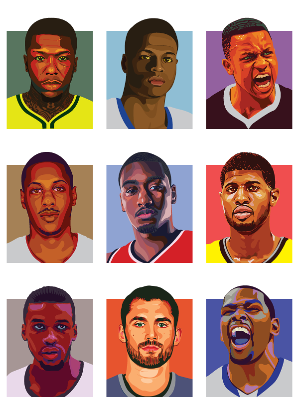 NBA Portraits - KU Visual Communication