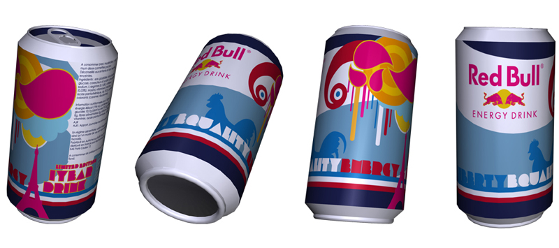 Design canette RedBull - Portfolio de Julien Vieira