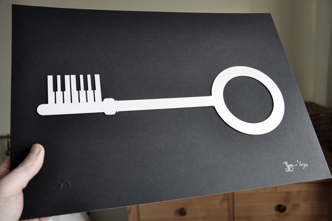 Piano Key (cut-out design) - excites - the Portfolio of Simon C. Page