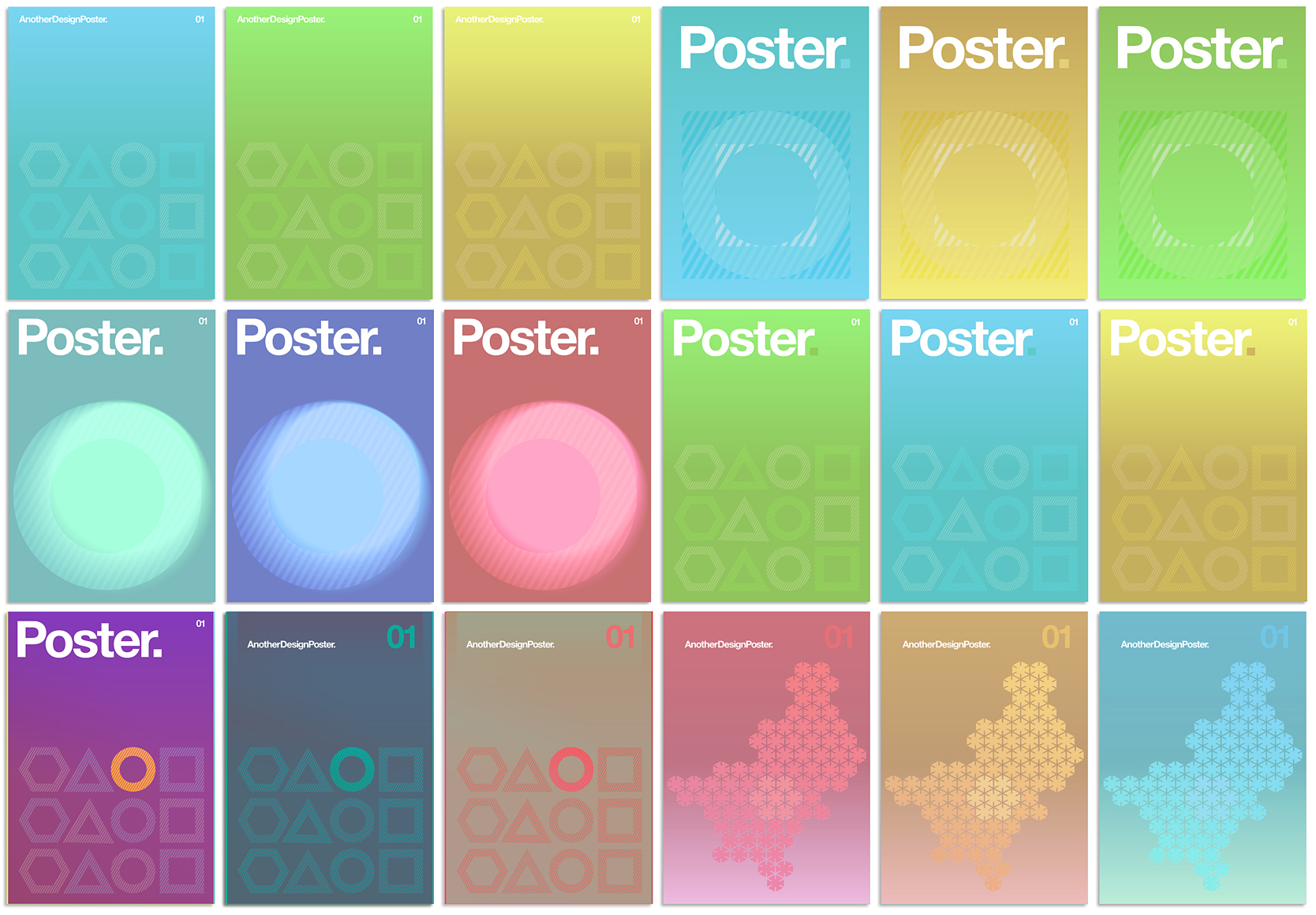 Poster Design : Shapes Set - AnotherDesignPortfolio.