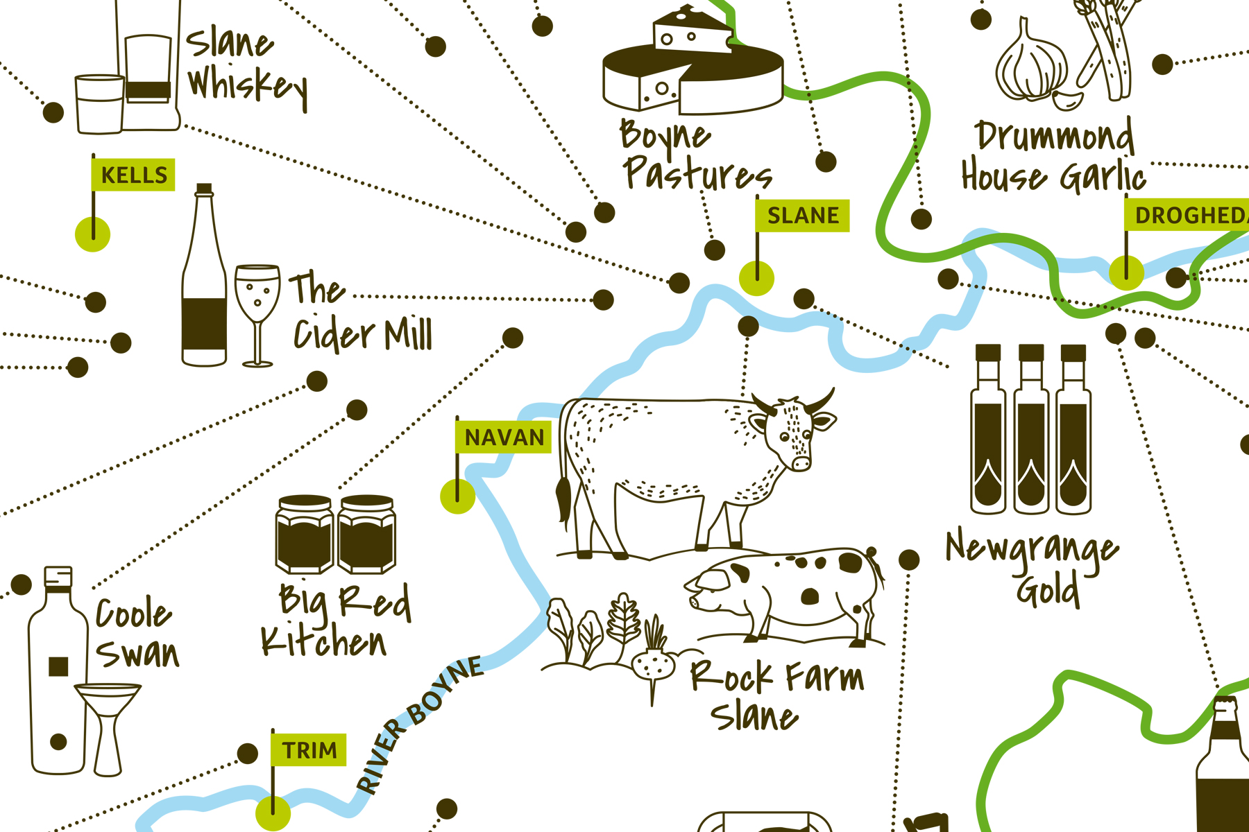 Boyne Valley Food Producers Map - Lisa Gildea