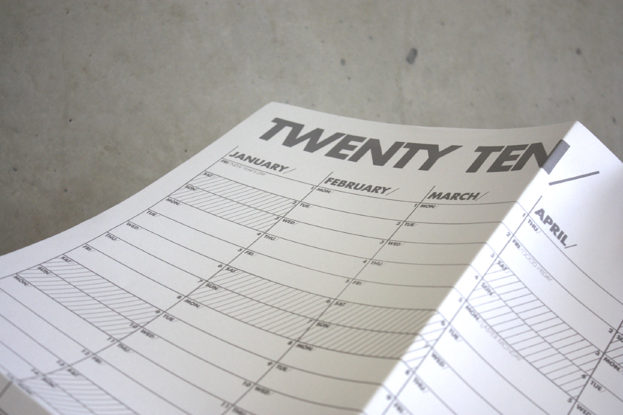 Twenty Ten Wall Planner A N D Studio Design Direction 
