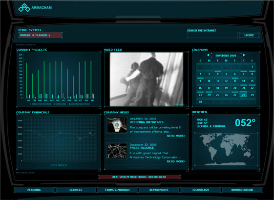 FEAR 2: Armacham Intranet - David Verble's Portfolio