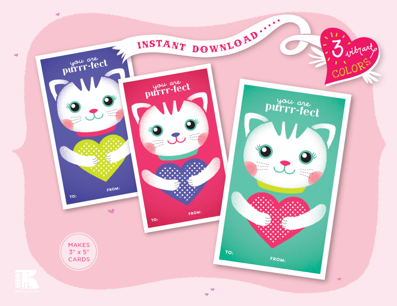 YOU ARE PURRR-FECT KITTY CARDS - Design + Creativity