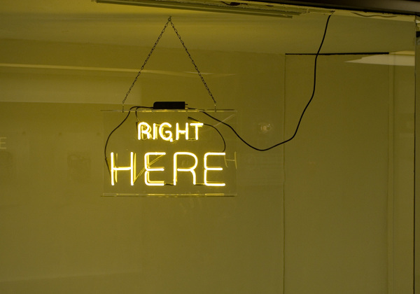 HERE sign - NATHALIE QUAGLIOTTO