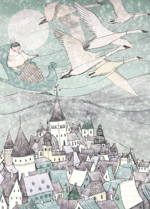 Hans Christian Andersen inspired Christmas Card Designs - jessicaknight