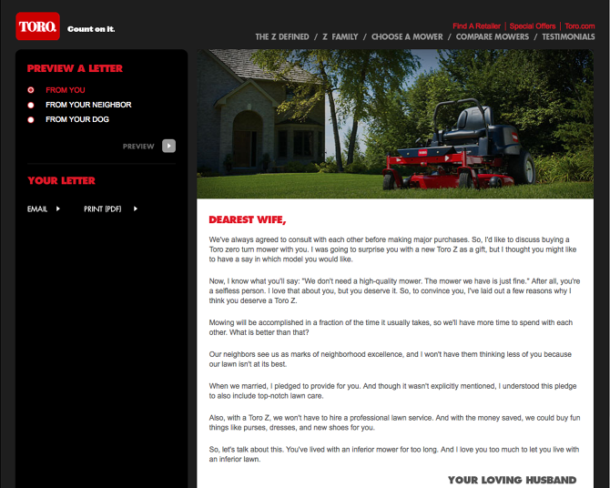 Toro Professionalism - Dane Roberts: Creative Lead, Copywriter, Content ...