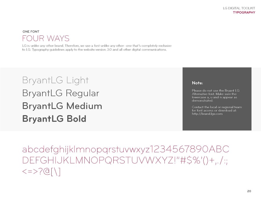 LG Digital Brand Guide - Portfolio of Ahren Gerber