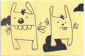 Assorted Post-it Monsters - Zara Gonzalez Hoang / Illustration