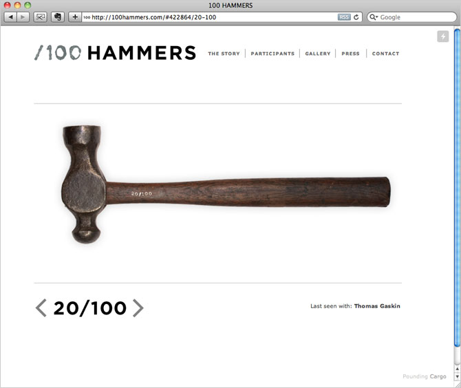 100 Hammers - Thomas Gaskin | Designer