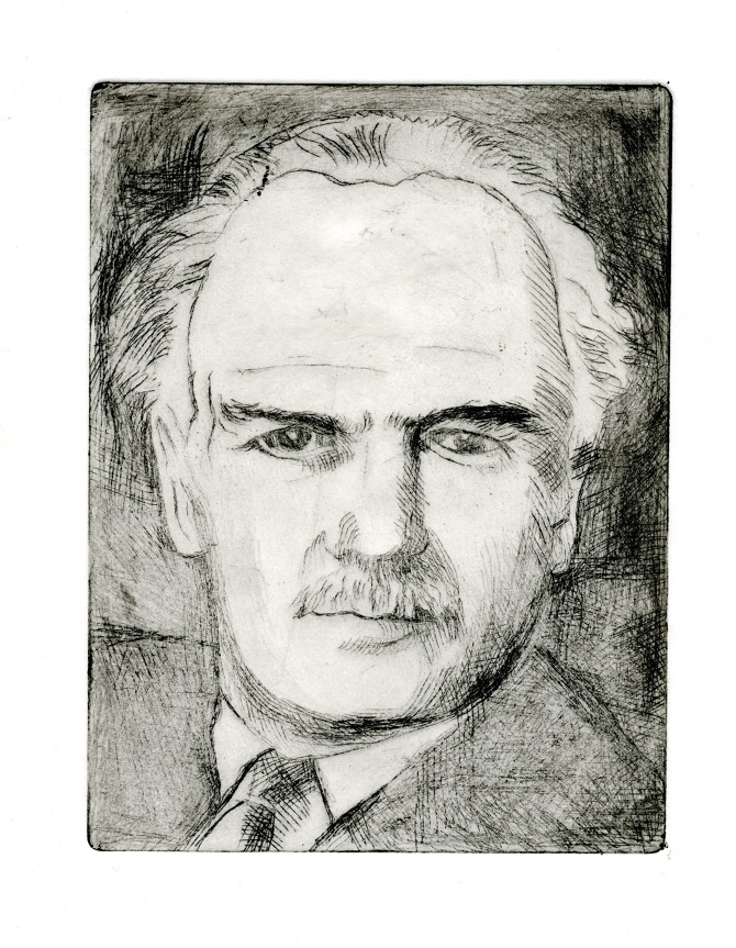 Portraits of D Harding (etchings) - Victor Lunn-Rockliffe