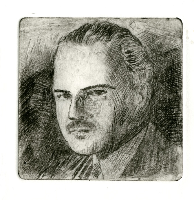 Portraits of D Harding (etchings) - Victor Lunn-Rockliffe